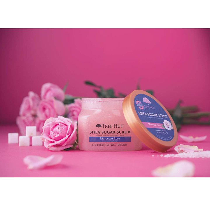 Tẩy Tế Bào Chết Tree Hut Shea Sugar Scrub Moroccan Rose 510g Shop